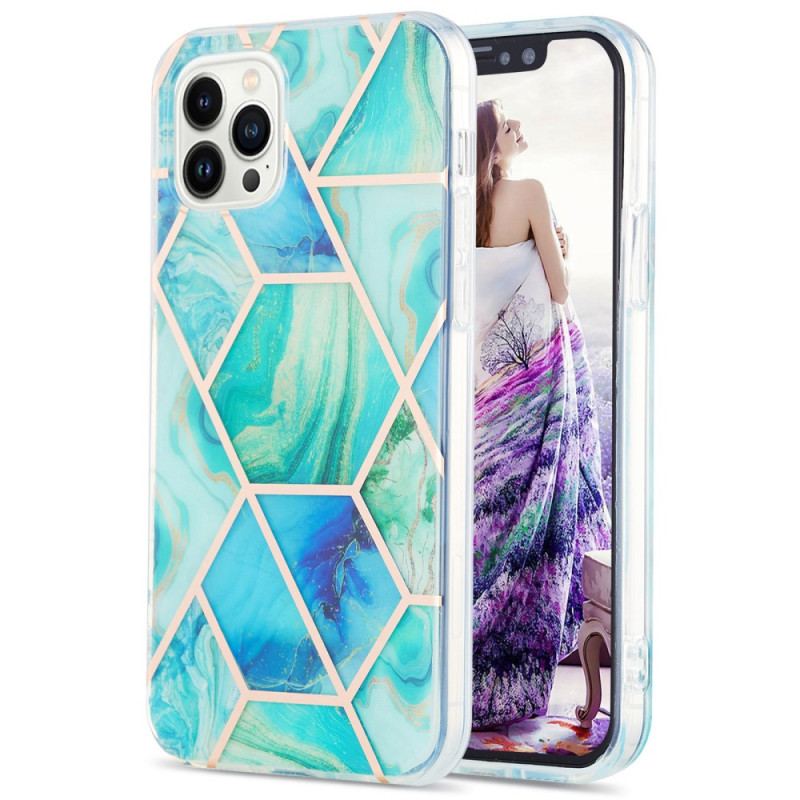 Coque iPhone 15 Pro Max Marbre Géométrique | coquescentre.com